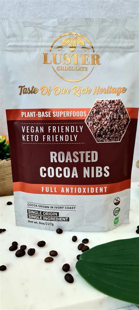 Roasted Cocoa Nibs Luster Chocolate