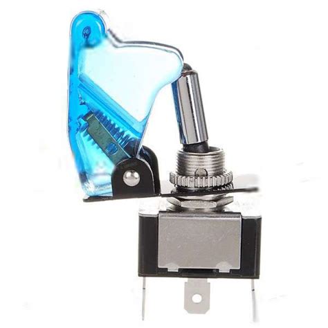 Flip Cover Nitrous Arming Switch With Blue Led Indicator Vehicle Diy