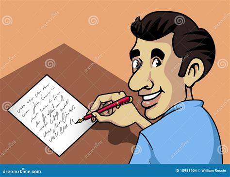 Writing Man Stock Vector Illustration Of Sheet Writing 18981904