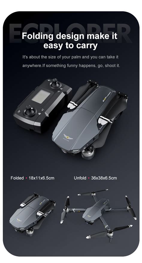 JJRC X20 3-axis self-stabilizing gimbal ESC 6K camera remote control ...