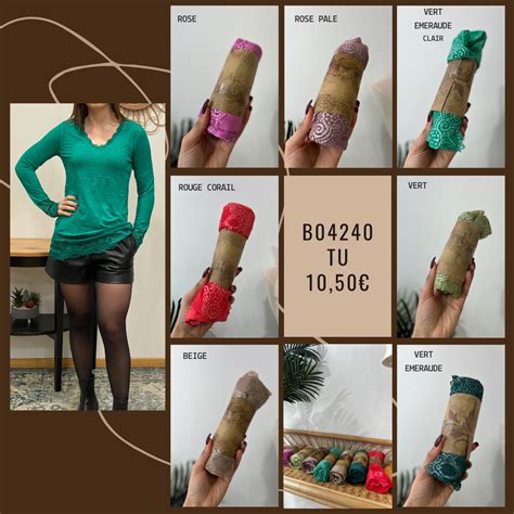 Tee Shirt Léger Manche Longue Dentelle X5 Grossiste En Ligne