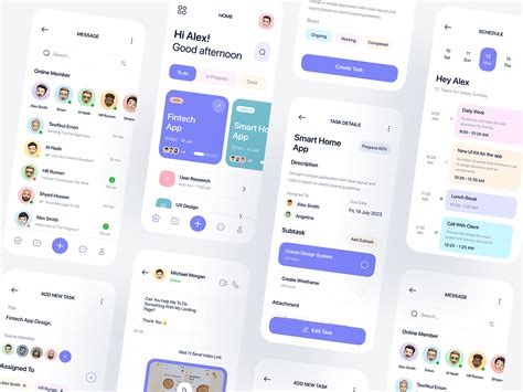 Taskflow Task Management App Ui Kit On Behance