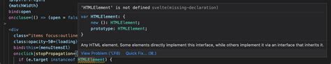 htmlelement is not defined · issue 1135 · sveltejs language tools · github