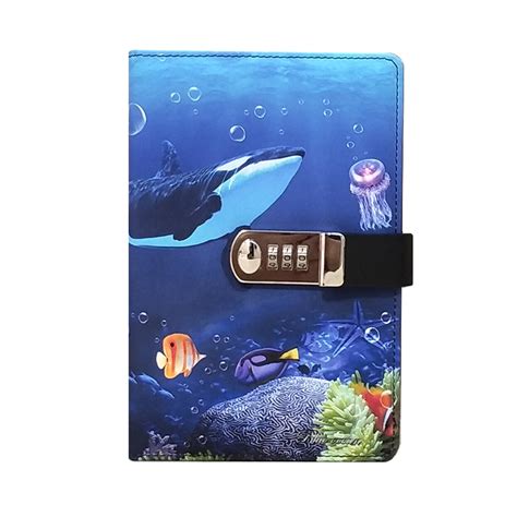 中小学生儿童密码本带锁日记本密码锁多功能指纹复古创意记事本加厚本子韩国小清新笔记本子简约少女心本子 虎窝淘