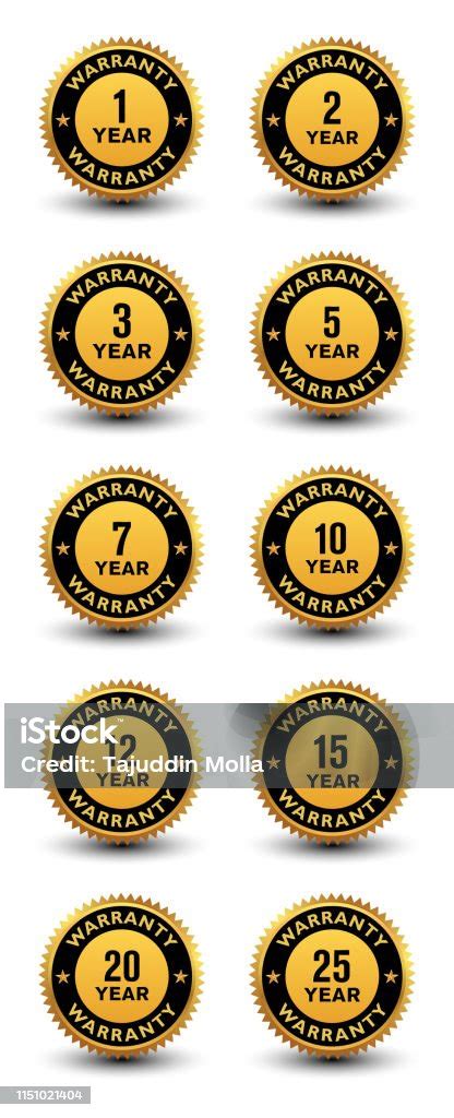 무거운 강력한 고품질 황금 년 보증 배지 인감 스탬프 기호 흰색 배경에 고립 설정 합니다 0명에 대한 스톡 벡터 아트 및 기타 이미지 Istock