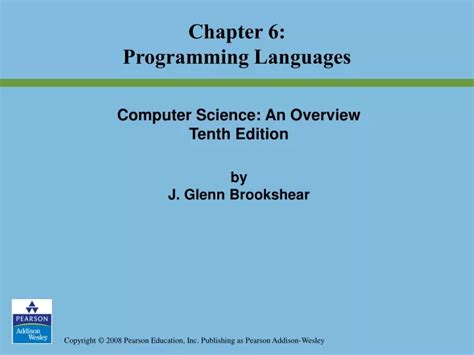 Ppt Computer Science An Overview Tenth Edition By J Glenn