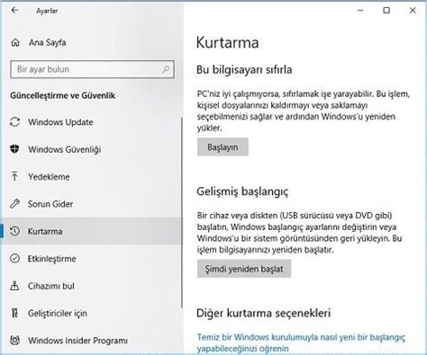 Windows Fabrika Ayarlarına Sıfırlama Nasıl Yapılır BAHUSUS