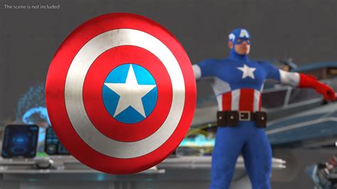 Captain America Cartoon Shield 3d Model 24 3ds Blend C4d Fbx Max Ma Lxo Obj Free3d