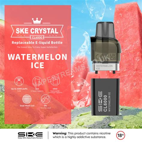 SKE Crystal CL6000 Watermelon Ice Prefilled Pods Sale