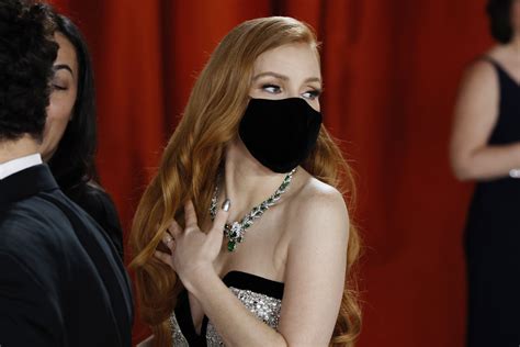 Jessica Chastain Explains Why She Kept Masking Up At Awards Shows