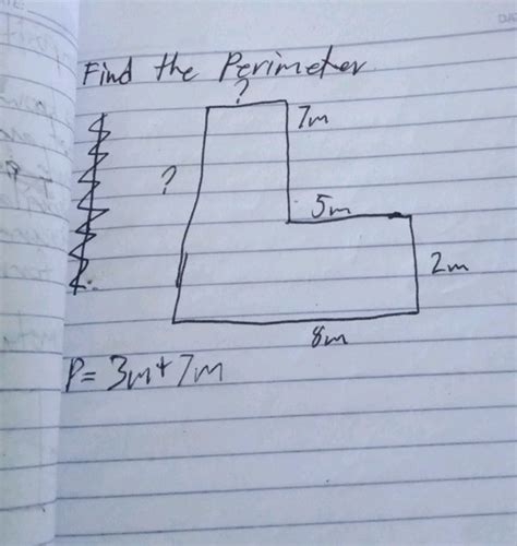 Find The Perimeter P 3 M 7 M StudyX