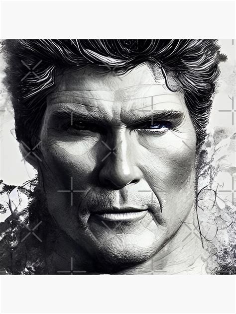 David Hasselhoff Pencil Sketch Portrait Sticker For Sale By