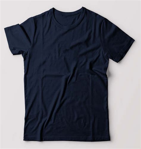 Plain Navy Blue Half Sleeves T Shirt For Men Ektarfa Online