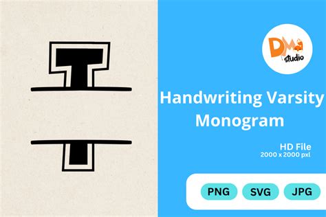 Handwriting Varsity Monogram 5893641