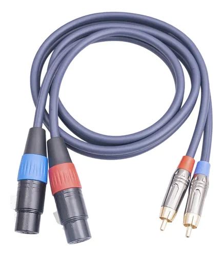 Xlr To Rca Cable Practical Multifunction Audio 2 Meters Mercadolivre