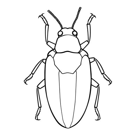 Outline Icon Depicting A Cockroach Suitable For Various Designs
