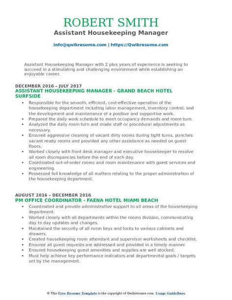 Housekeeping Assistant Qualification At Kathaleen Velasquez Blog