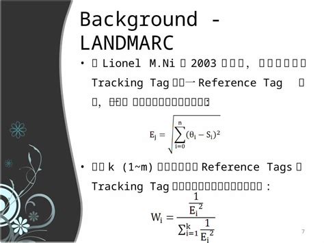 Pptx 主動式 Rfid 室內定位追蹤演算法與系統設計 Design Of Indoor Positioning And Tracking Algorithm And System