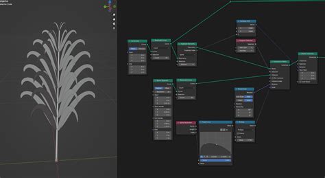 How To Scale Leaflets Along A Stem With Geonodes Modeling Blender