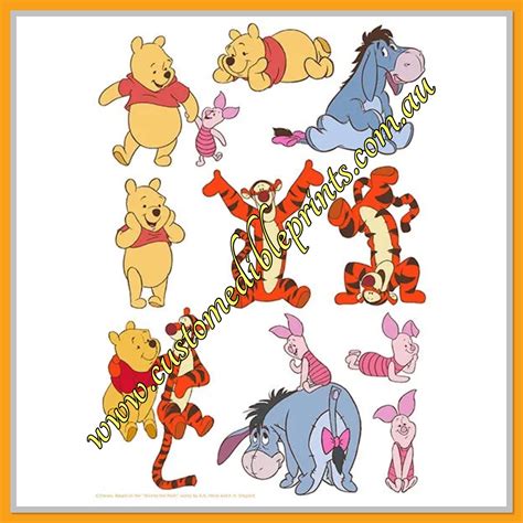 Winnie The Pooh Pooh Tigger Piglet Eeyore Etc Character Sheet A4