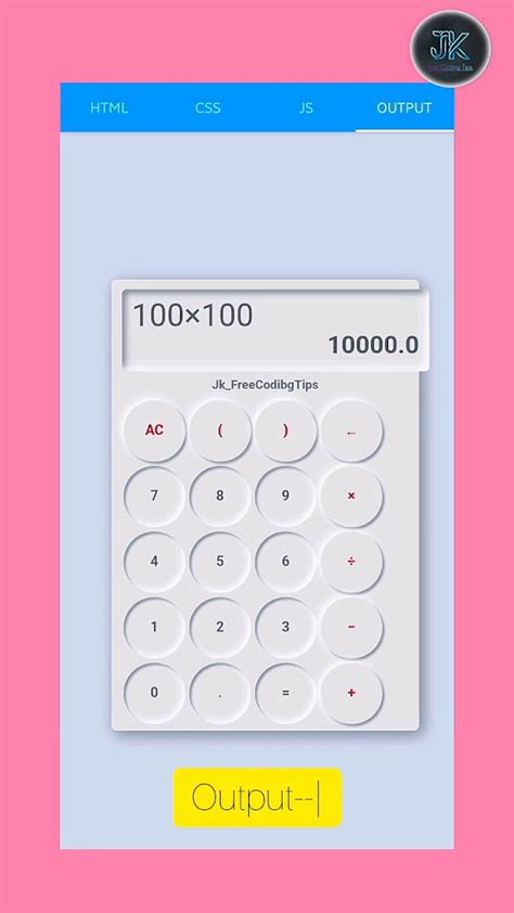 How To Make A Calculator Using Html Css Htmlcssviralhtmltutorial