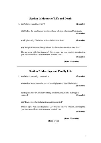 Edexcel Past Questions Teaching Resources