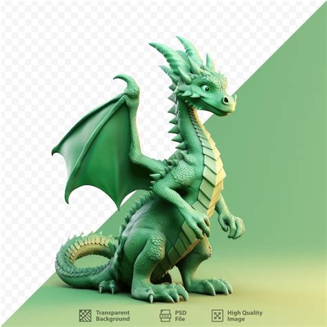Un dragón verde con un fondo verde y las palabras un símbolo de la