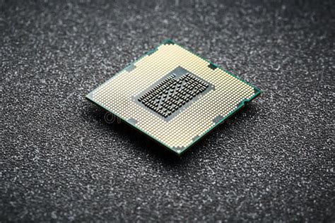 Close Up Of Cpu Chip Processor Selective Focus Stock Photo Image Of