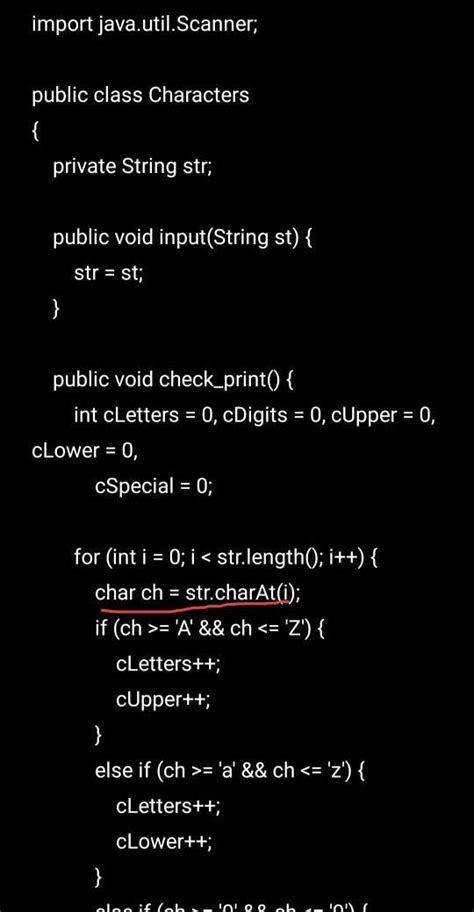 Why Is Char Ch Str Charat I Used In This Java Program Brainly In