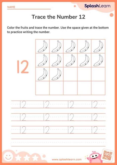 12 Tracing Worksheet