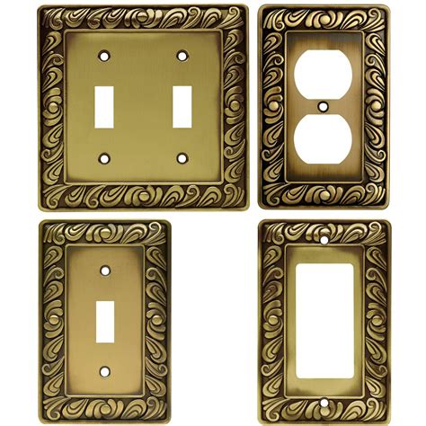 Switchplates I Collection Single Toggle In Tumbled Antique Brass By Liberty Hardware 64049
