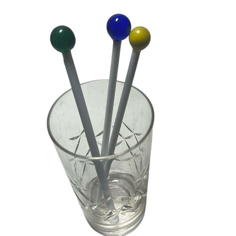 Vintage Dining Vintage Glass Swizzle Stick Stirrers Poshmark