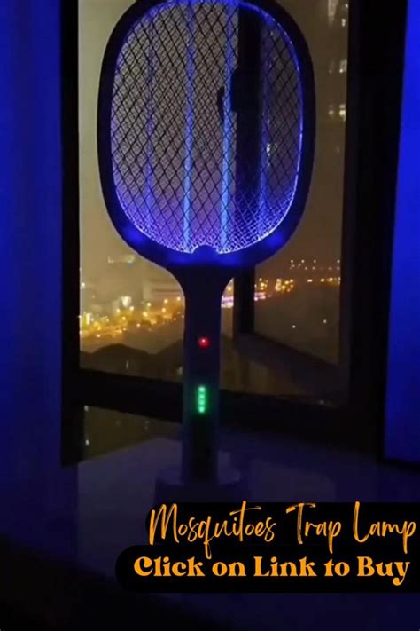 wbm smart 2 in 1 electric bug zapper mosquitoes trap lamp and racket