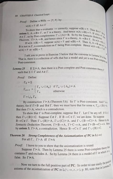 Propositional Calculus Question About Hilberts Axiom For The Postive