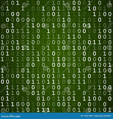 Binary Code Screen Stock Vector Illustration Of Size 173321306