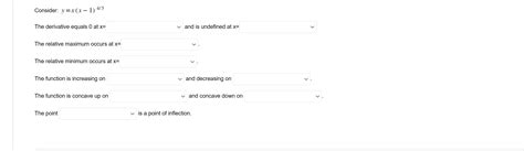Solved Consider Y X X−1 4 5 The Derivative Equals 0 At X