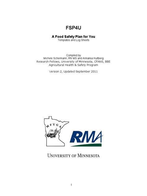 Farm Food Safety Plan Pdf Food Safety United States Department Of