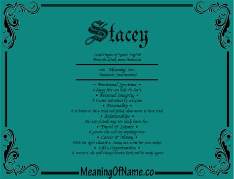 Stacey Meaning Of Name