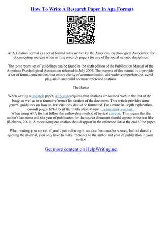 Essay Writing Apa Format PDF
