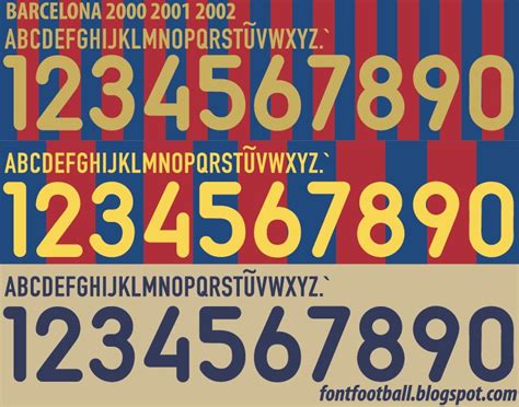 FONT FOOTBALL Font Vector Barcelona Kit