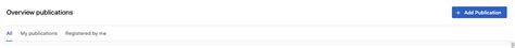 Filter Records In Publications Overview All Registered By Me And