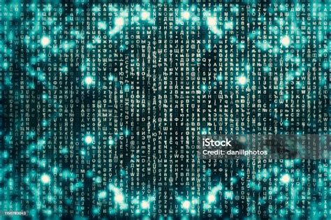 Fond Numérique De Matrice Bleue Concept Abstrait De Cyberespace Les