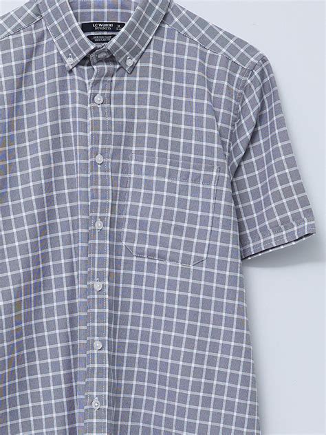 Regular Fit Short Sleeve Plaid Dobby Mens Shirt S2cn10z8 Lkx