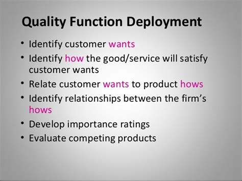 Quality Function Development