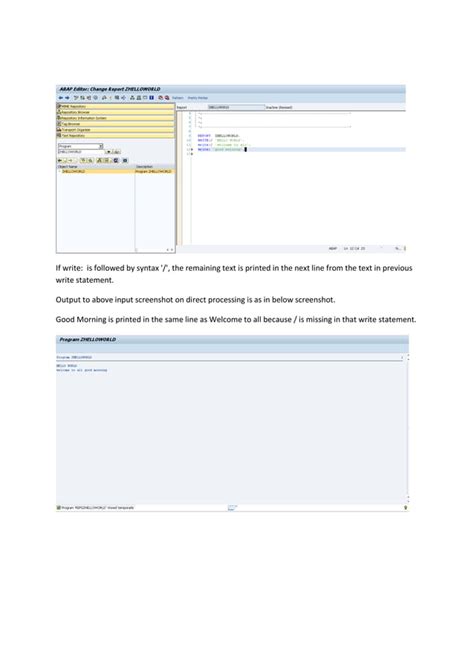 Step By Step Guide For Creating First ABAP Report In SAP PDF