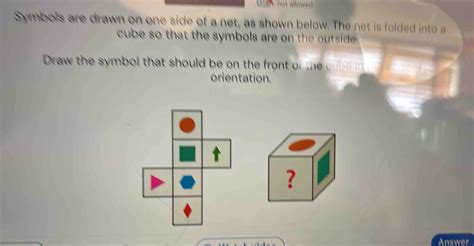 Solved Not Allowed Symbols Are Drawn On One Side Of A Net As Shown