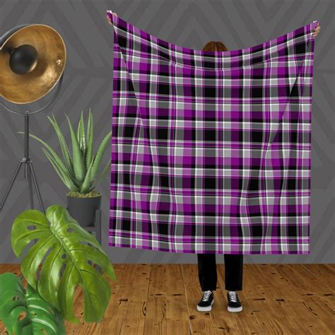 Pride Plaid Fabric Asexual Clothing Asexual Pride Subtle Asexual