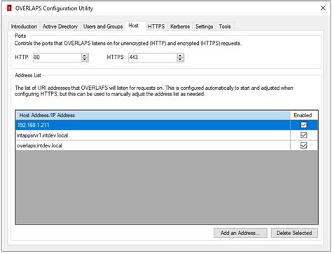 Configuration Tools Overlaps Documentation