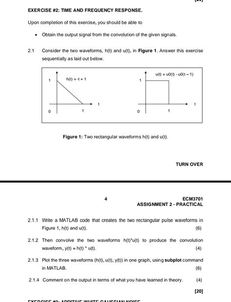 Solved EXERCISE 2 TIME AND FREQUENCY RESPONSE Upon Chegg