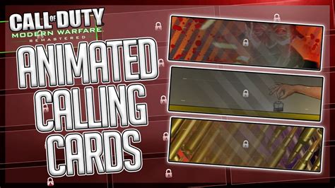 Animated Calling Cards Return [modern Warfare Remastered Calling Cards